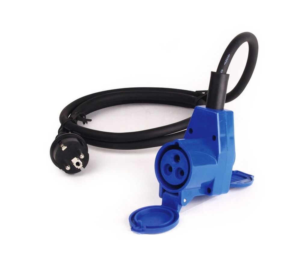 Przedłużacz, adapter Adaptor Schuko/CEE 90 kątowe 150 cm (3x1,5 mm2 ...
